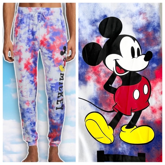 Disney | Pants | Nwot Disney Mickey Mouse Patriotic Red White Blue Tie ...